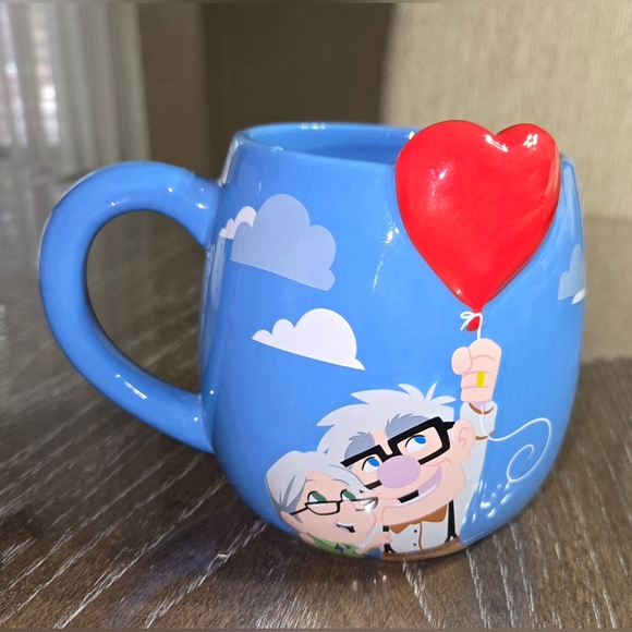 Pixar | Kitchen | Pixar Up Blue Mug With Heart Balloon Design And Carl ...